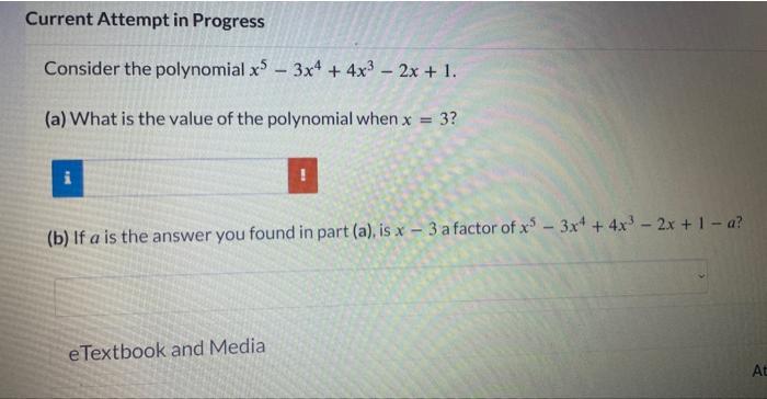 Consider the polynomial x5−3x4+4x3−2x+1 (a) What is | Chegg.com