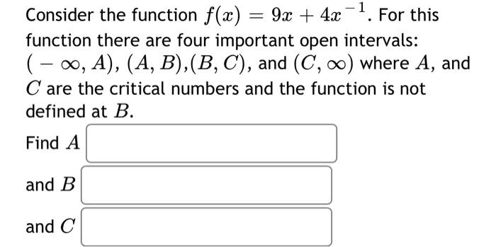 Solved Consider the function f(x) 7x + 4x -1. For this | Chegg.com