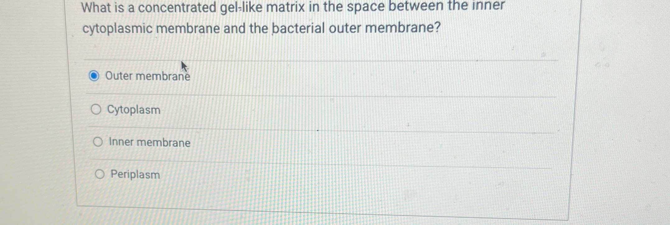 Solved What is a concentrated gel:like matrix in the space | Chegg.com