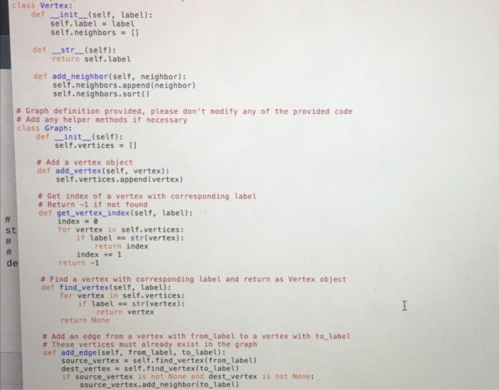 Solved 5. Define a function breadthFirst, which performs a | Chegg.com