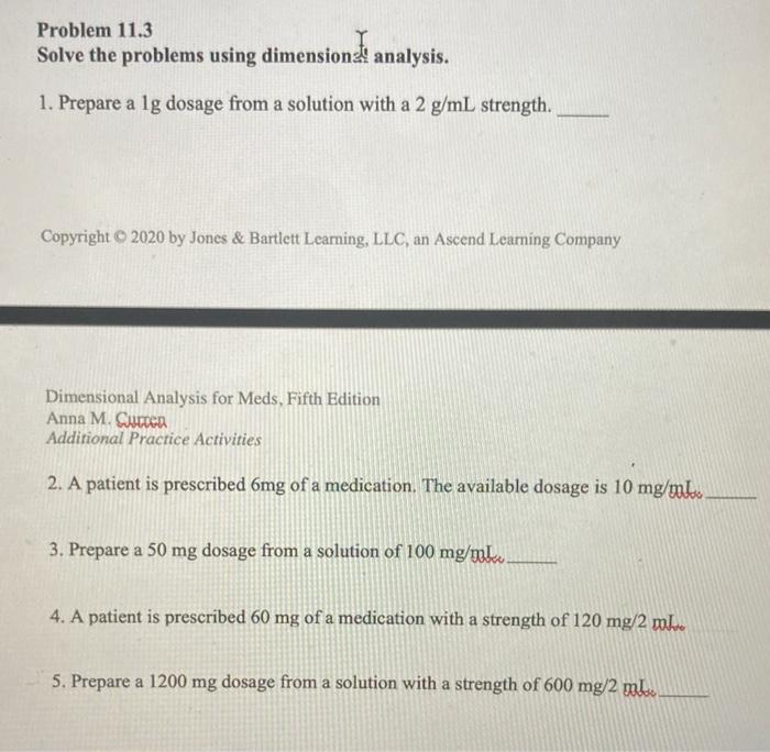 Dimensional Analysis for Meds, Fifth Edition Anna M. | Chegg.com