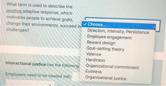 Solved What term is used to describe the positive adaptive | Chegg.com
