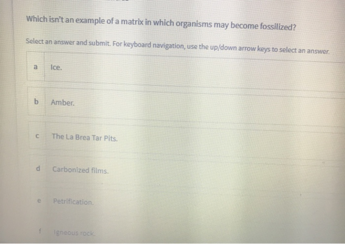 Solved which isn't an example of a matrix in which organisms | Chegg.com