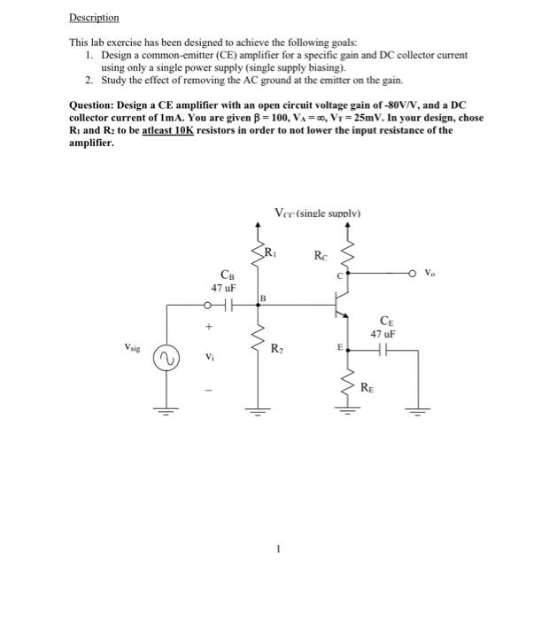 Solved Description This lab exercise has been designed to | Chegg.com