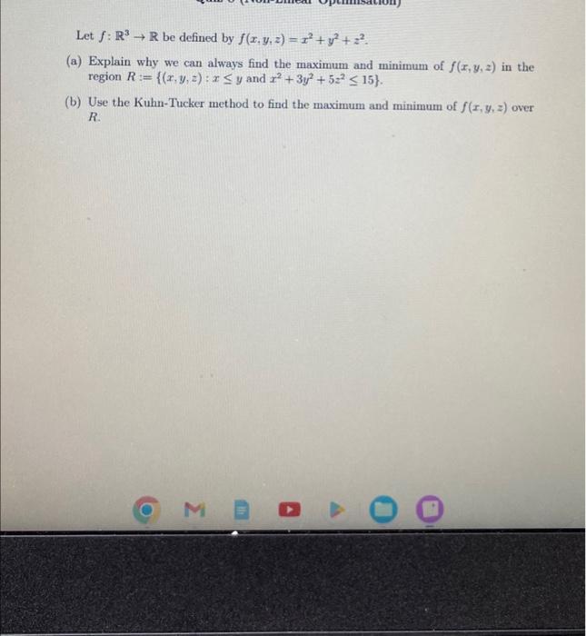 Solved Let f:R3→R be defined by f(x,y,z)=x2+y2+z2. (a) | Chegg.com