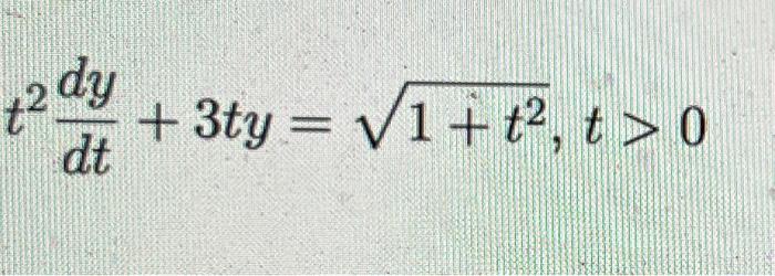 Solved (i) Place the equation in the form y′+p(t)y=q(t). | Chegg.com