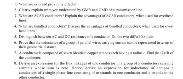 Solved 1. What are skin and proximity effects? 2. Clearly | Chegg.com
