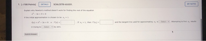 Solved explain why newtons method doesnt work for finding | Chegg.com