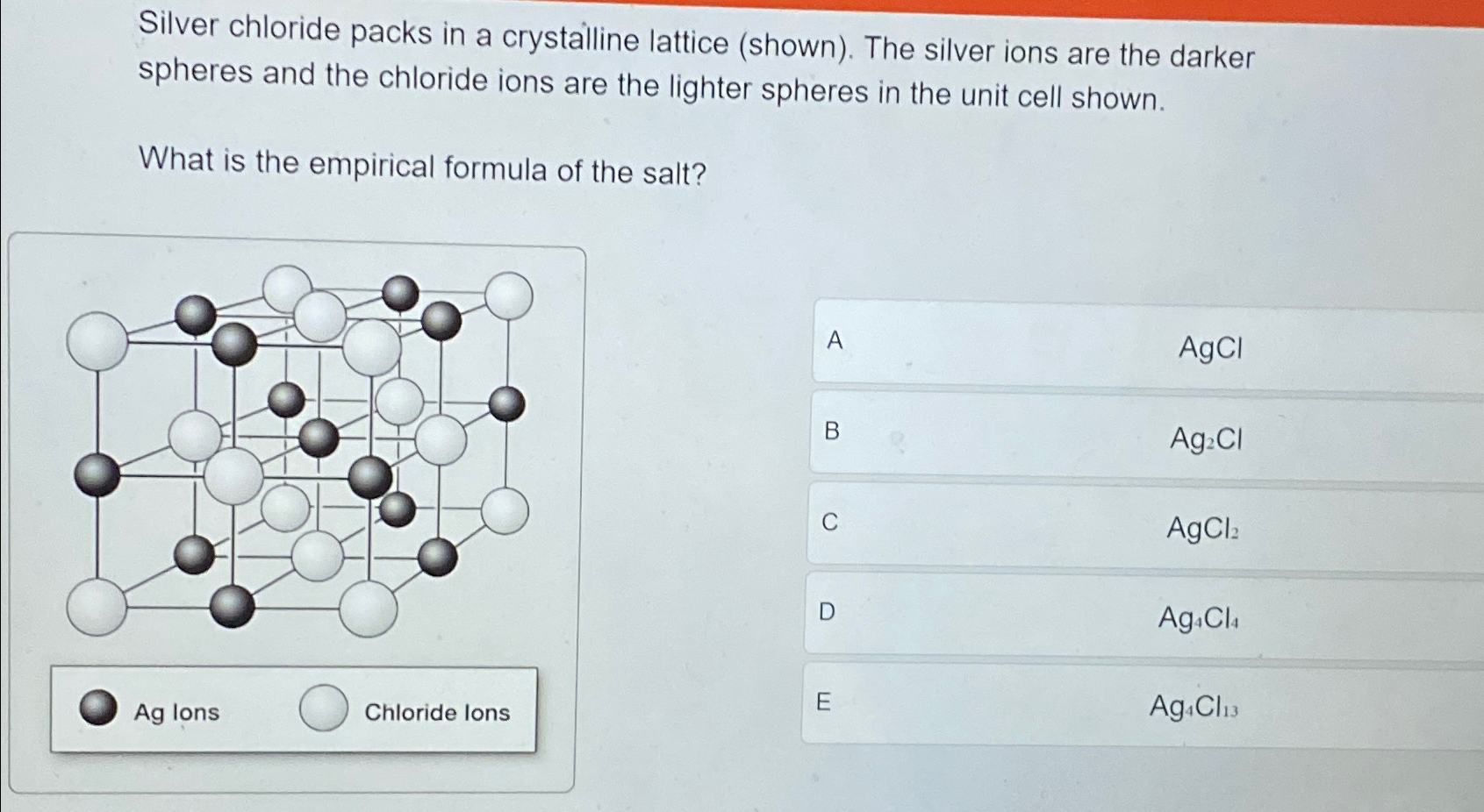 Solved Silver chloride packs in a crystalline lattice | Chegg.com