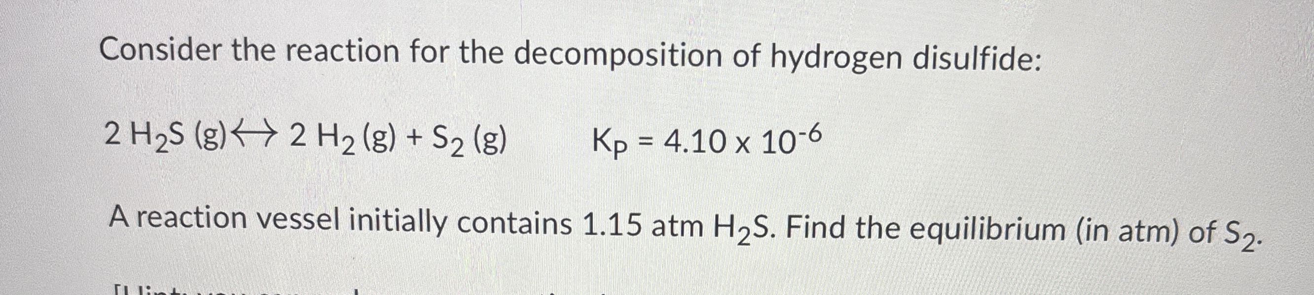Solved Consider the reaction for the decomposition of | Chegg.com