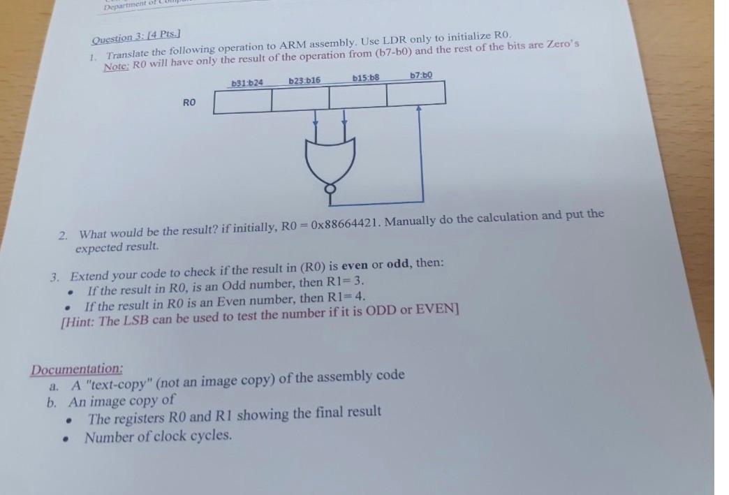Solved Question 3: [4 Pts.] 1. Translate the following | Chegg.com