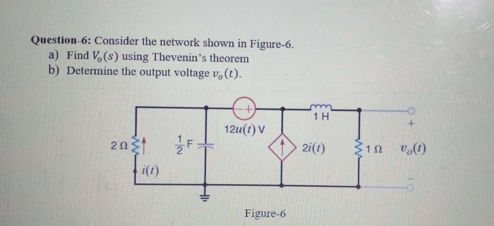 Solved Question-6: Consider the network shown in Figure-6. | Chegg.com
