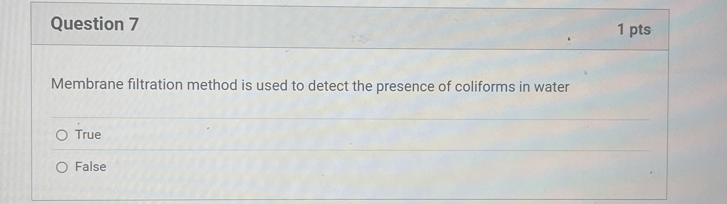 Solved Question 71 ﻿ptsMembrane filtration method is used to | Chegg.com