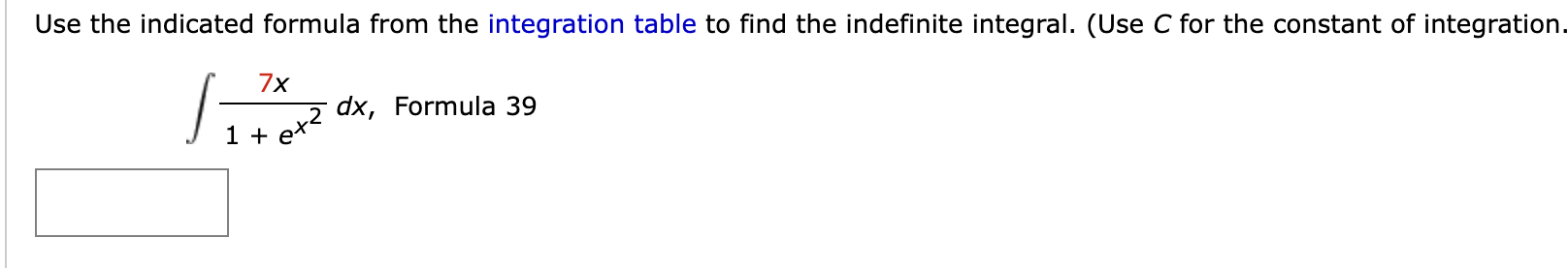 Solved Use the indicated formula from the integration table | Chegg.com