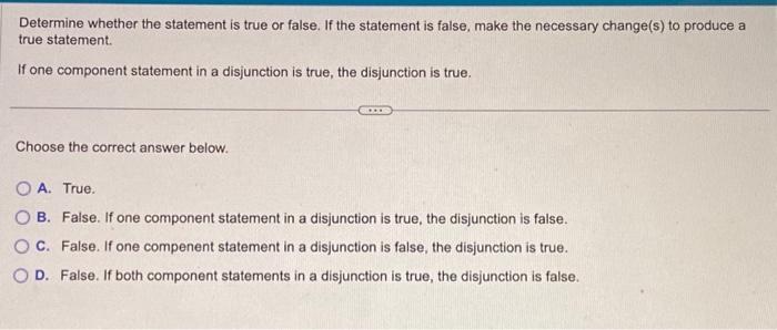 Solved Determine whether the statement is true or false. If | Chegg.com