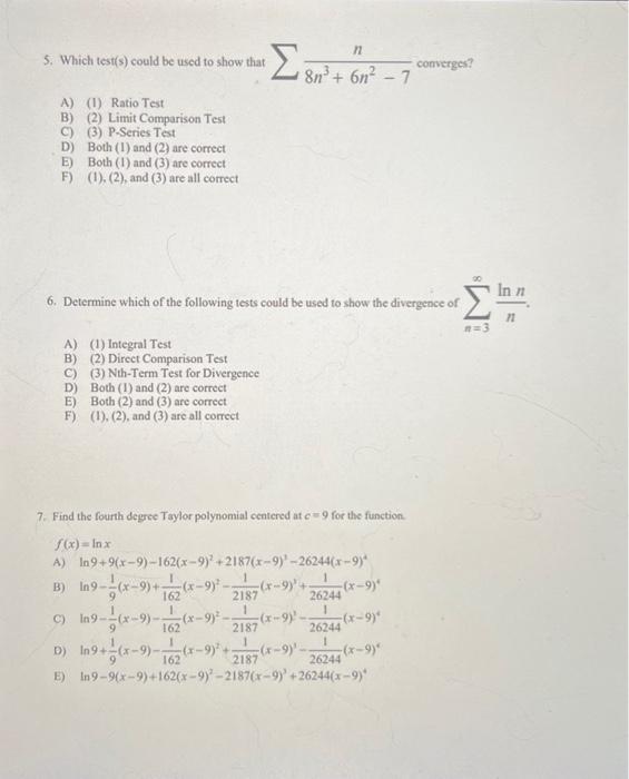Solved MATH 2414 - HW Assignment 8 (Sections 9.2 - 9.9 but | Chegg.com