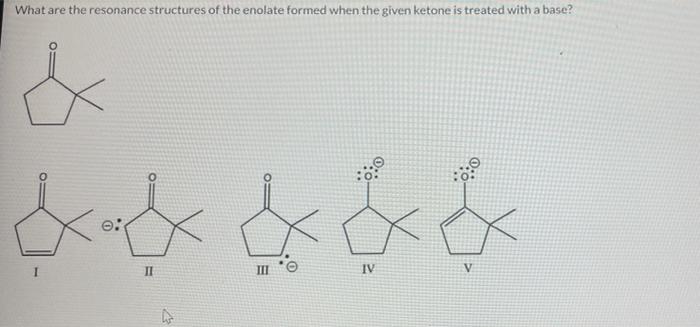 Solved What are the resonance structures of the enolate | Chegg.com
