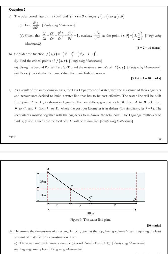 Solved Question 2 a). The polar coordinates, x=rcos 8 and | Chegg.com