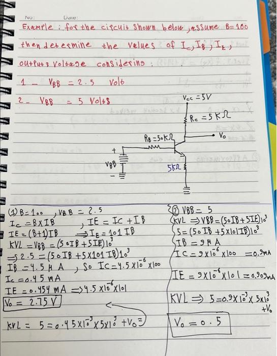 Solved Electronic circuit 1- is active mode 2- is saturation | Chegg.com