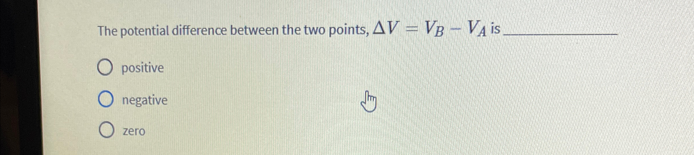 Solved The potential difference between the two points, | Chegg.com