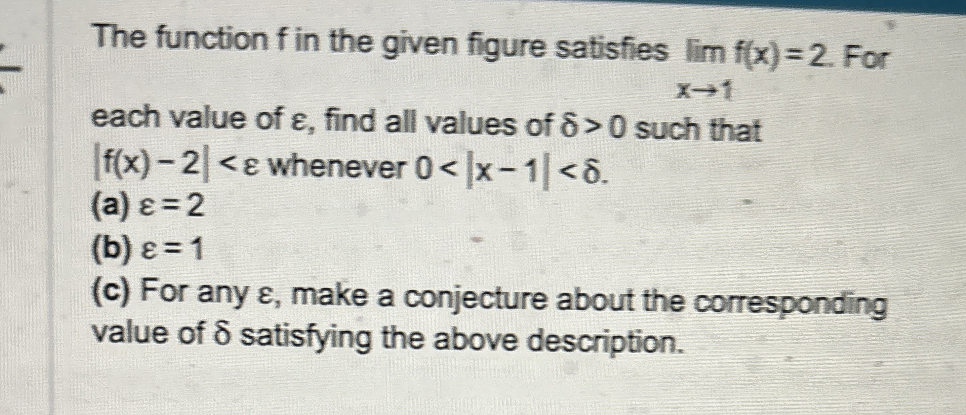 Solved The function f ﻿in the given figure satisfies | Chegg.com