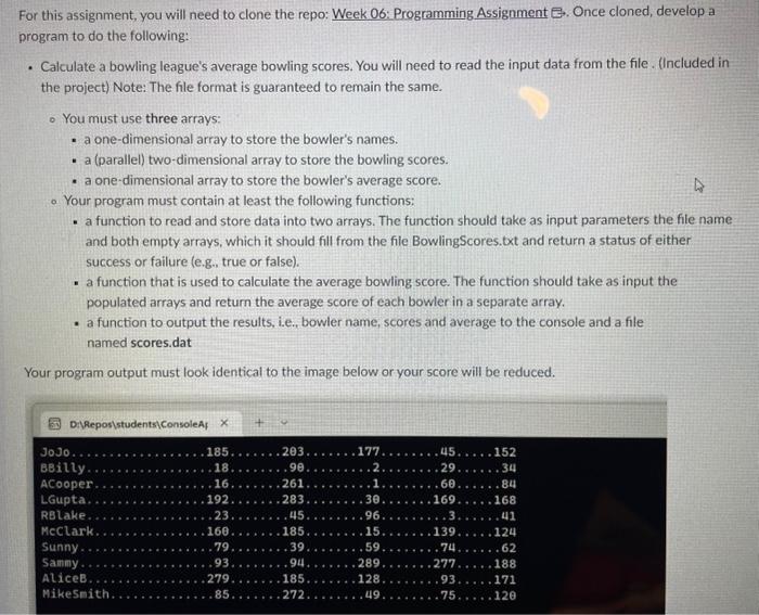Solved For this assignment, you will need to clone the repo: | Chegg.com