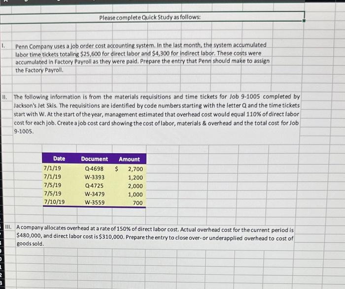 Solved Penn Company uses a job order cost accounting system. | Chegg.com