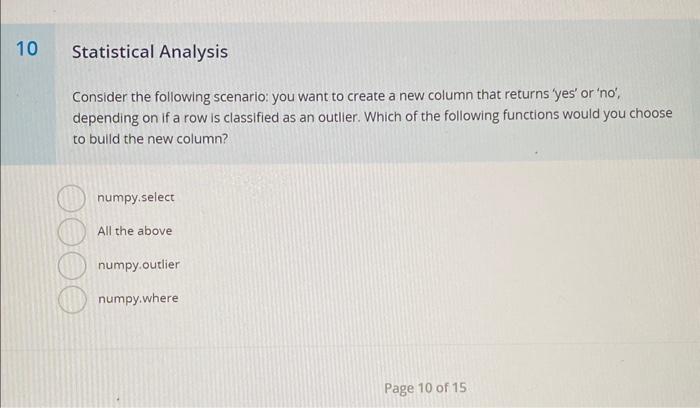 Solved Statistical Analysis Consider the following scenario: | Chegg.com