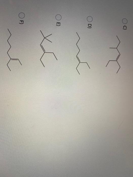 Solved A compound with the molecular formula C10H20 was | Chegg.com