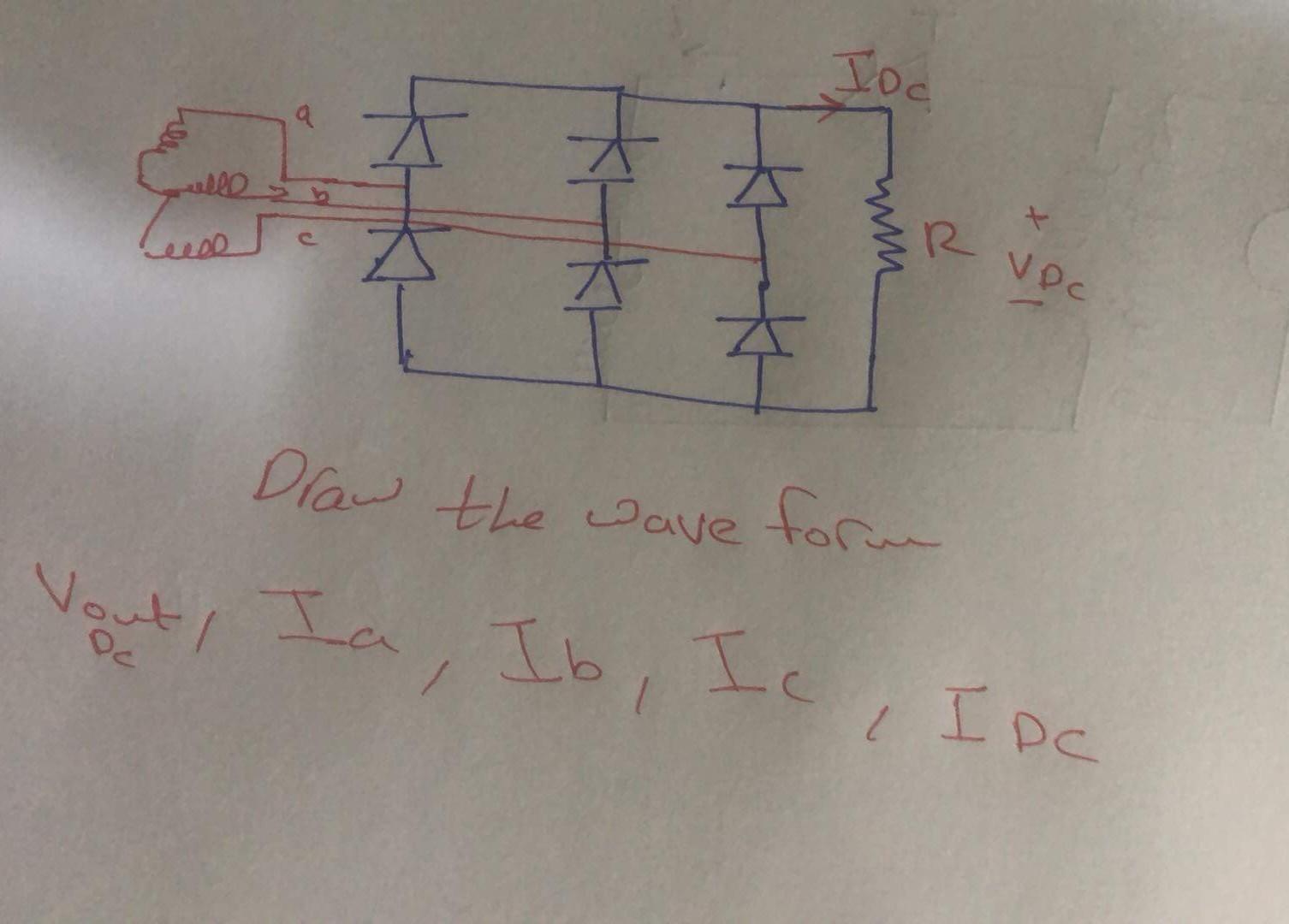 Solved Draw the wave form Vout, Ica, Ib, Ic,Ic | Chegg.com