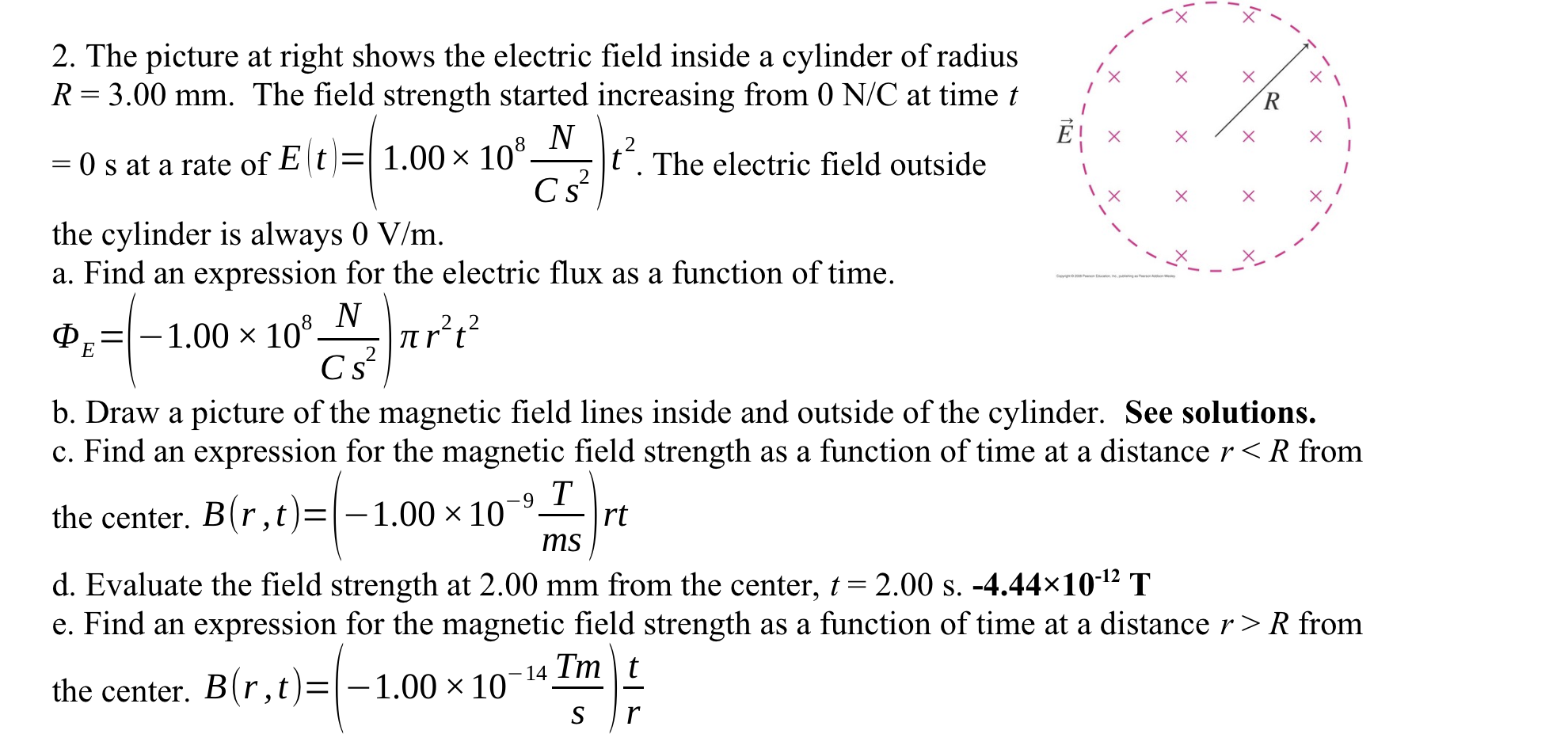The picture at right shows the electric field inside | Chegg.com