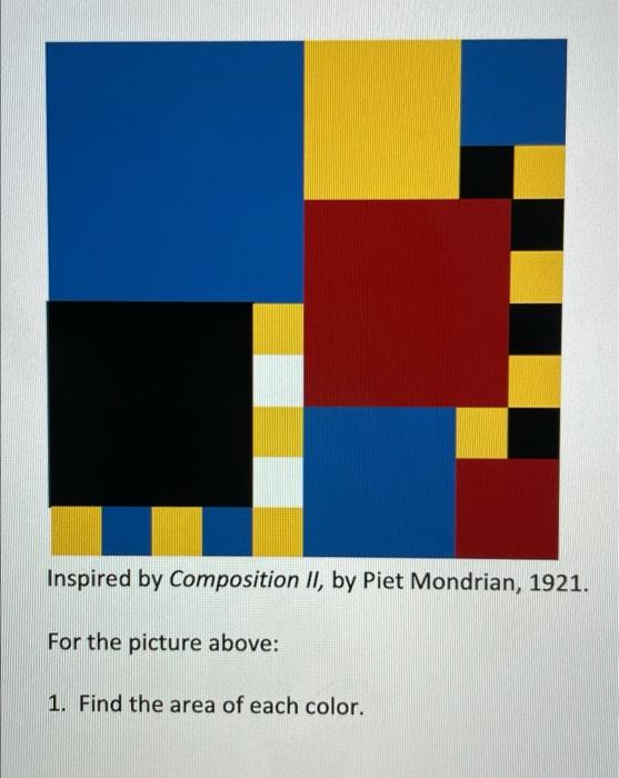 Solved Inspired by Composition II, by Piet Mondrian, 1921. | Chegg.com