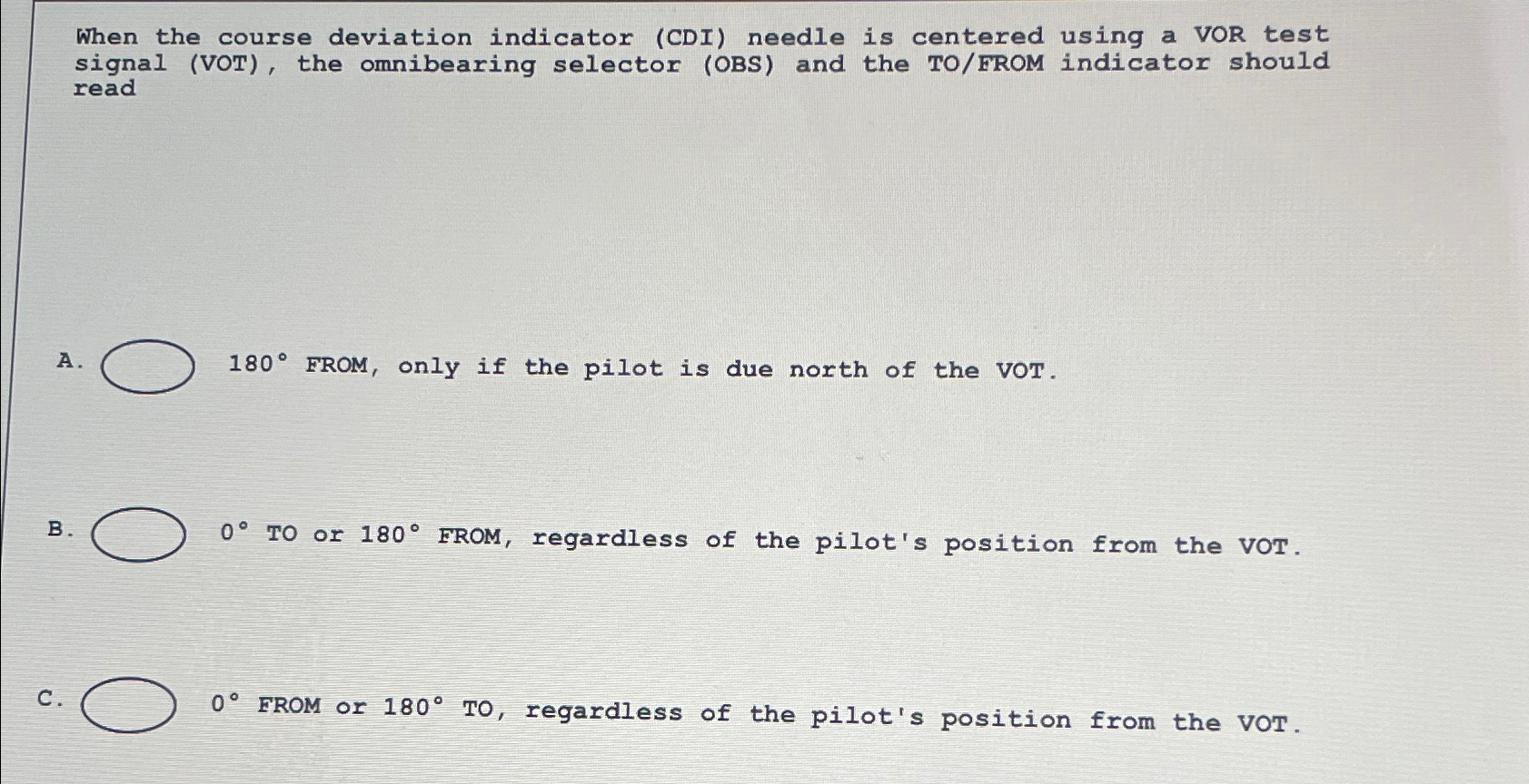 Solved When the course deviation indicator (CDI) ﻿needle is | Chegg.com
