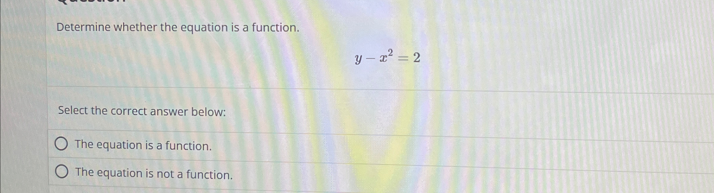 Solved Determine whether the equation is a | Chegg.com