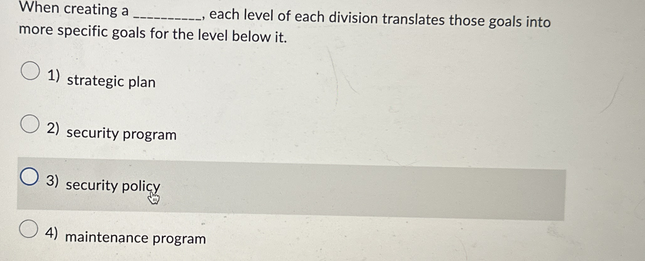 Solved When creating a ﻿each level of each division | Chegg.com