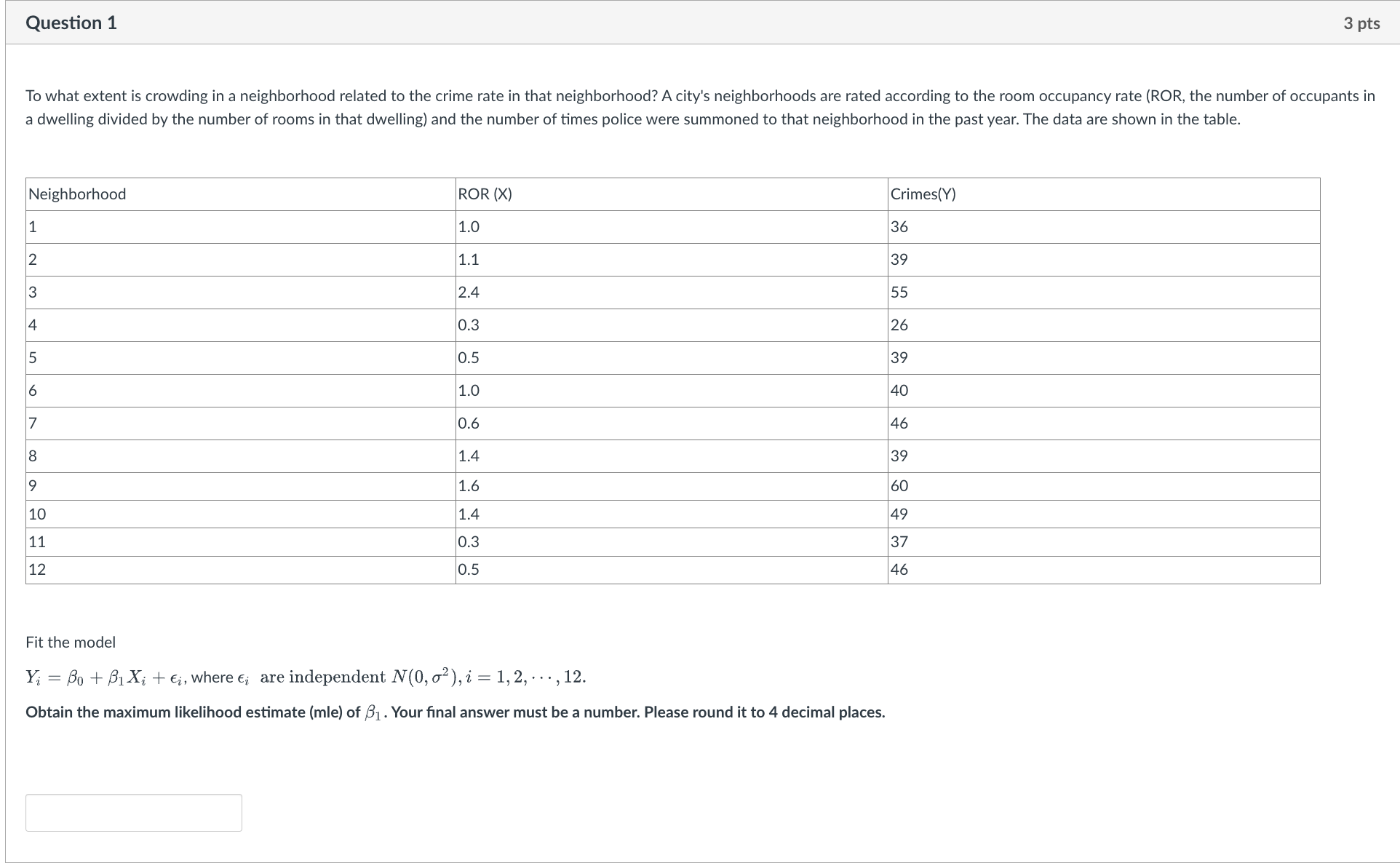 Solved Question 13 ﻿ptsTo what extent is crowding in a | Chegg.com