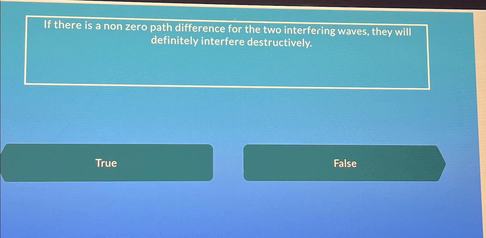 Solved If there is a non zero path difference for the two | Chegg.com