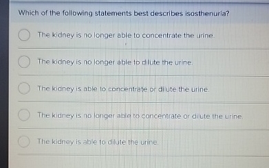Solved Which of the following statements best describes | Chegg.com