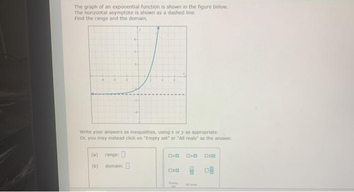 Solved The graph of an exponential function is shown in the | Chegg.com