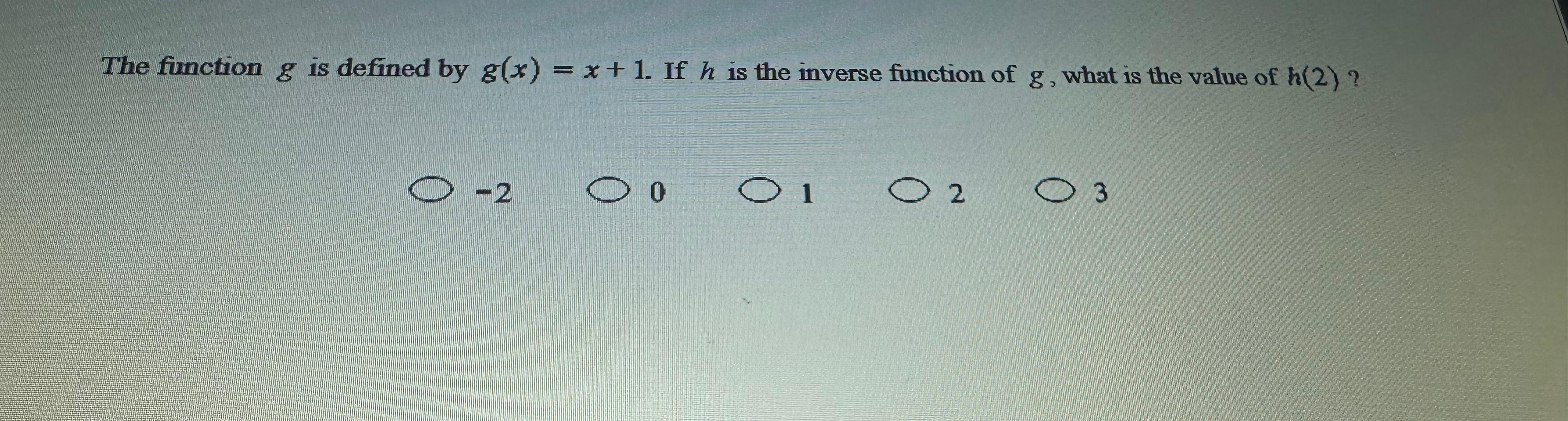 Solved The function g ﻿is defined by g(x)=x+1. ﻿If h ﻿is the | Chegg.com