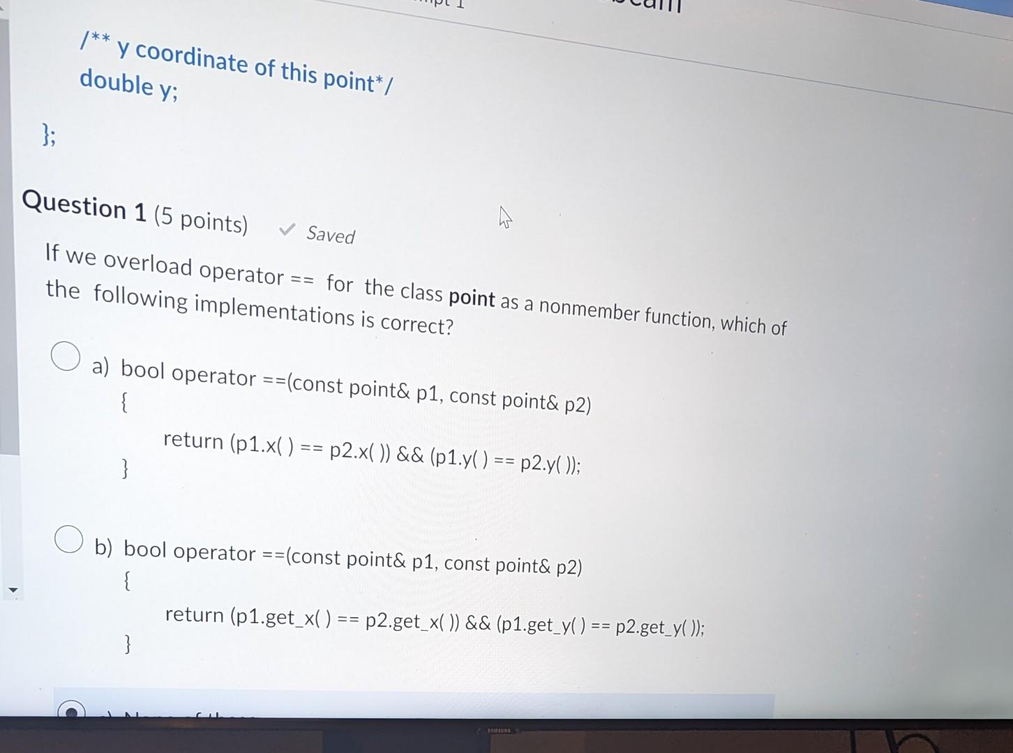 Solved lass point public: /∗∗ Constructor; * @param initial_ | Chegg.com
