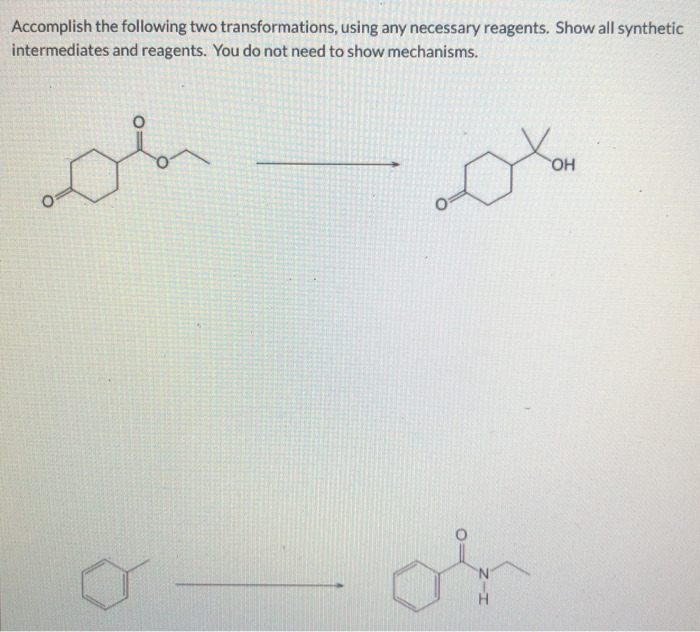 Solved Accomplish the following two transformations, using | Chegg.com