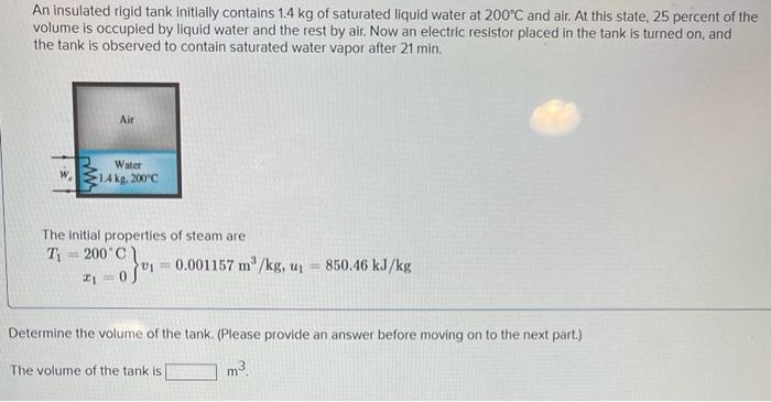 Solved An insulated rigid tank initially contains 1.4 kg of | Chegg.com