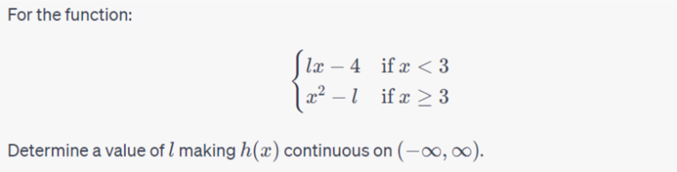 Solved For the function:lx-4 if x