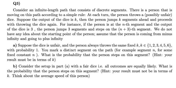 Solved Consider an infinite-length path that consists of | Chegg.com