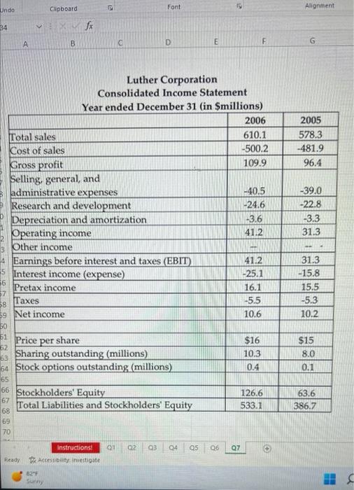 Solved Home insert Draw Pagetayout formulas Data Revere Vew | Chegg.com