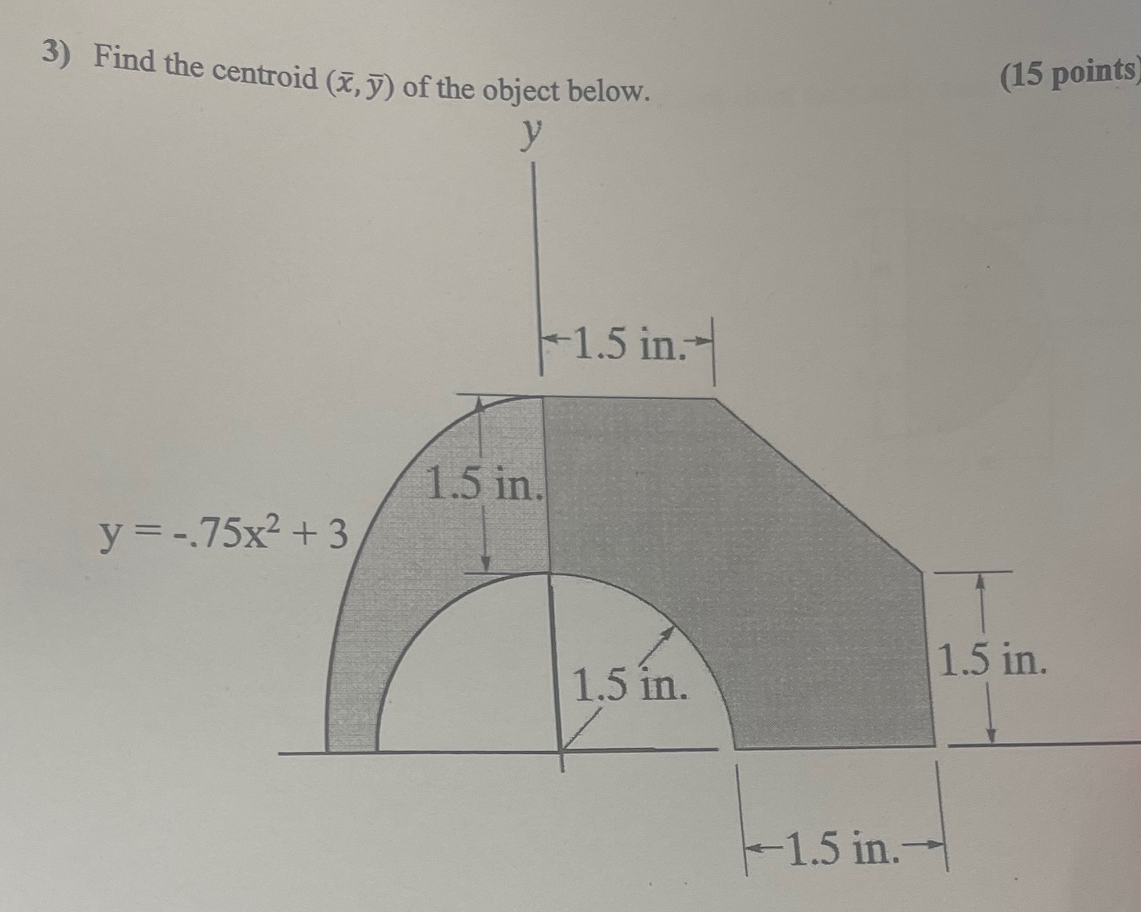 Solved Find the centroid (x‾,bar (y)) ﻿of the object | Chegg.com
