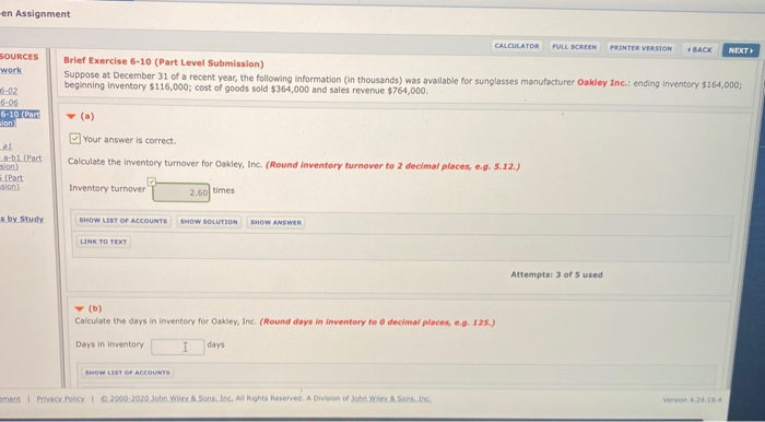 Solved en Assignment CALCULATOR FULL SCREEN PRINTER VERSION | Chegg.com
