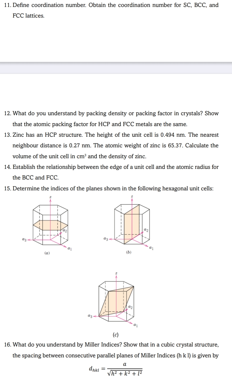 Define coordination number. Obtain the coordination | Chegg.com