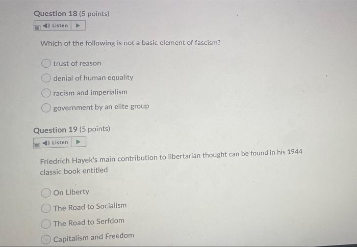 Solved Question 18 (5 points) Listen Which of the following | Chegg.com